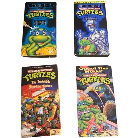 Media | Lotofvintage Teenage Mutant Ninjaturtle Vhs Tapes 19891993 ...
